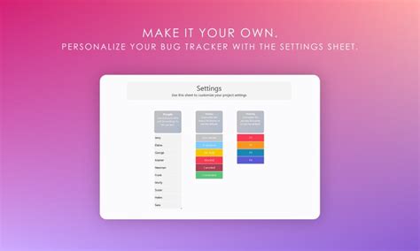 Bug Tracker Spreadsheet Excel Template For Issue Tracking Project Management Quality Assurance