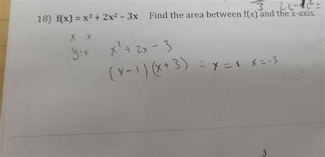 Solved 18 F X X3 2x23x Find The Area Between F X And The Chegg Com