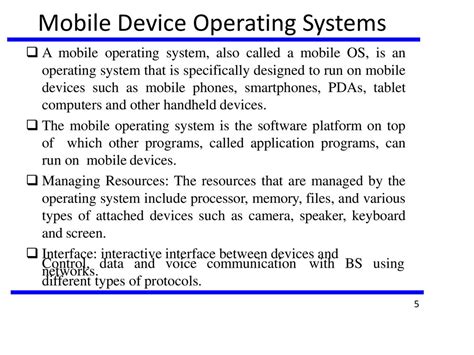 mobile device operating system ppt download