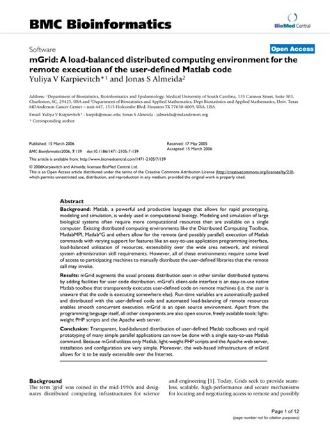 Pdf Mgrid A Load Balanced Distributed Computing Environment For The Remote Execution Of The