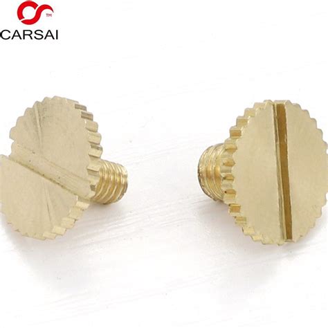 Brass Gold Copper Slotted Screw With Teeth Knurled Female Screw Male Nail Sex Docking Binding