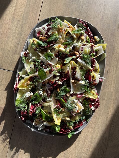 Endive And Radicchio Salad With Dried Cherry Vinaigrette — Cafe Hailee