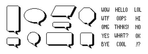 Pixel Speech Bubbles Or Chat Icon Pixel Art Communication Bubbles With Shadow Set Of Empty