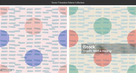 벡터 페인트 브러시 스트로크 와 물방울 무늬 일러스트 스원스 반복 패턴 디지털 아트워크 홈 데코 프린트 패션 패브릭 과 직물 기하 도형에 대한 스톡 벡터 아트 및 기타