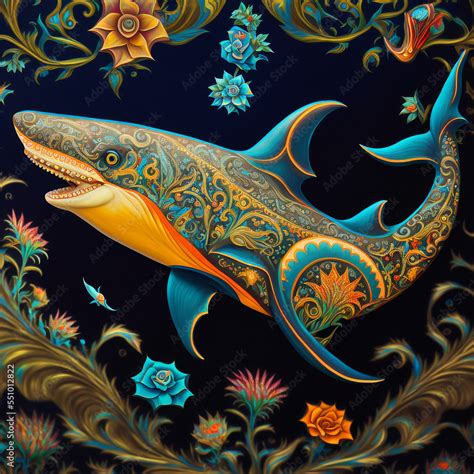 Prachtvoller Hai Made By Ai Künstliche Intelligenz Ai Art Ilustração Do Stock Adobe Stock