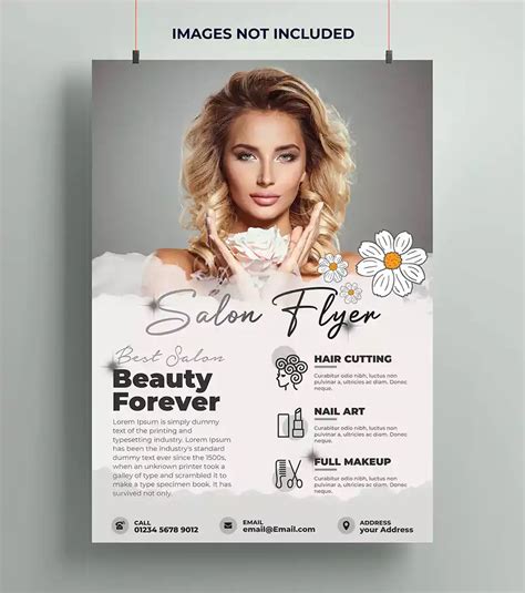 طرح لایه باز پوستر سالن زیبایی فایل لایه باز زیبایی