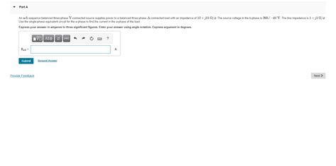 Solved Part A An Acb Sequence Balanced Three Phase