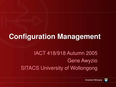 PPT Configuration Management PowerPoint Presentation Free Download ID 5748539