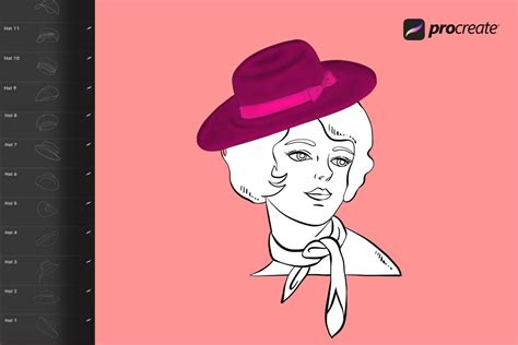 Hat Procreate Stamps Graphic By Svgocean · Creative Fabrica