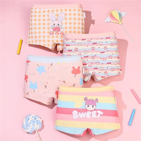여아 플라밍고 만화 복서 팬츠 면 속옷 어린이 속옷 신제품 AliExpress