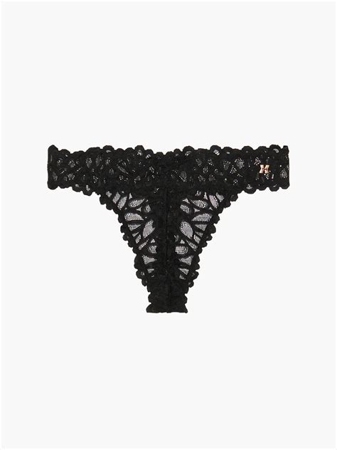Savage Not Sorry Lace Thong In Black Savage X Fenty Uk United Kingdom