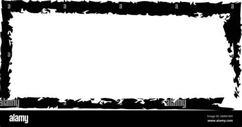 Frame Rectangle Elongated Texture Element Outline Border Grunge Shape Icon Decorative Doodle