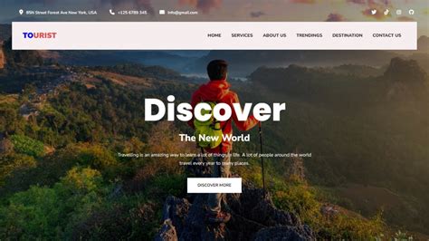 make a responsive tour and travel website using html css bootstrap