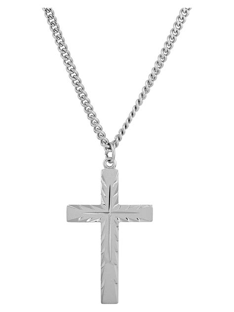 Brilliance Fine Jewelry Sterling Silver Latin Cross On Stainless