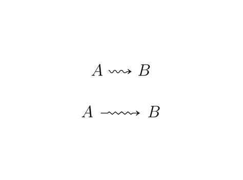 Arrows Using A Mathabx Style Rightsquigarrow In A Tikz Cd