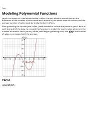 Unit Activity Polynomial Functions And Complex Solutions Pdf Task Modeling Polynomial