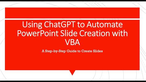 automate powerpoint slide generation and creation with chatgpt vba and ai narration productivity