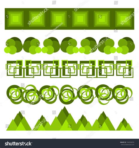 Trees Top View Architecture Landscape Design Stock Vector Royalty Free 744930076 Shutterstock