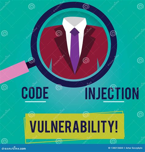 Conceptual Hand Writing Showing Code Injection Vulnerability Business