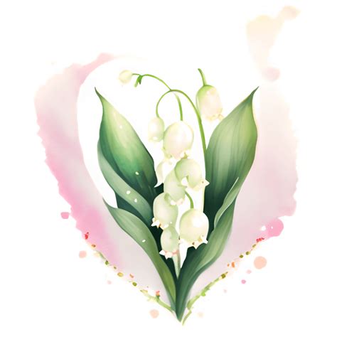 Lily Of The Valley Valentine Graphic · Creative Fabrica
