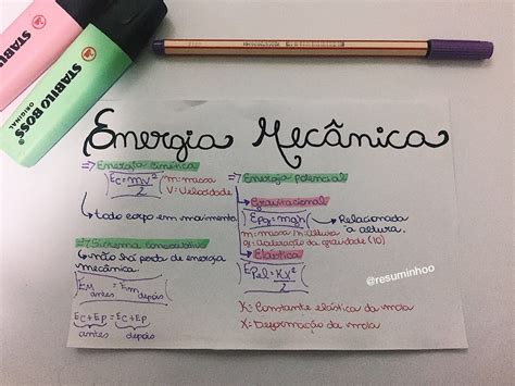 Energia Mecanica Mapa Mental FDPLEARN
