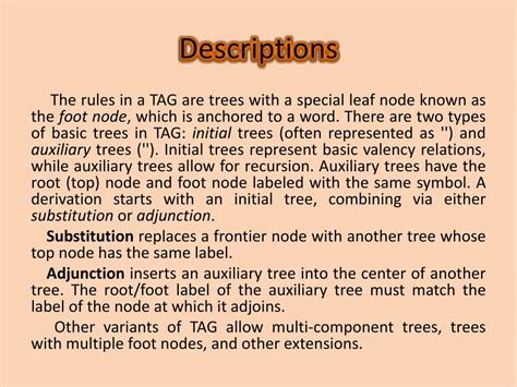 Ppt Tree Adjoining Grammar Powerpoint Presentation Free Download