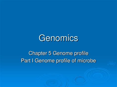 Ch5 Genome Profile 12 2008 基因组学课件word文档在线阅读与下载无忧文档