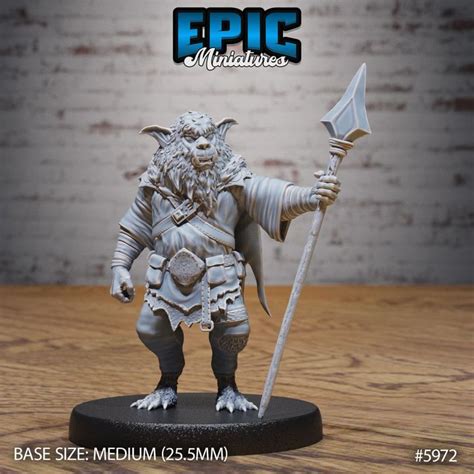 3d Printable Northern Bugbear Giant Goblinoid Raider Arctic