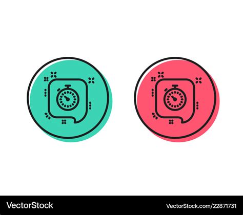 Timer Line Icon Time Or Clock Sign Royalty Free Vector Image