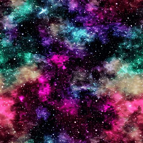 Galaxy Vibrant Seamless Pattern · Creative Fabrica