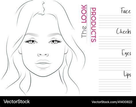 Printable Makeup Artist Face Chart Printable