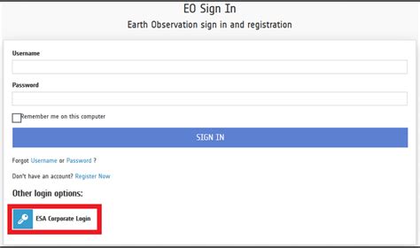 How Can I Sign In With My Esaad Account For Esa Eo Data Users Esa Tellus Customer Service