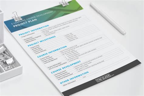 How To Create An ELearning Project Plan Free Template Download