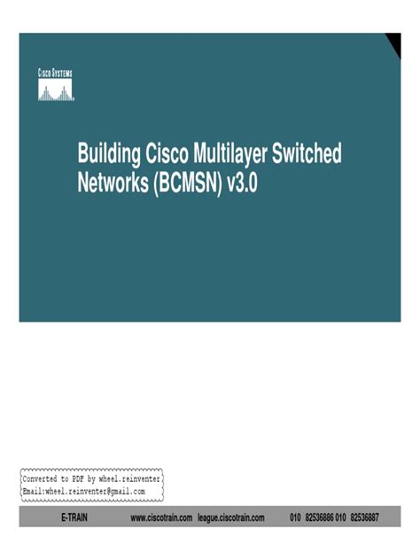 ccnp bcmsn slides pdf cisco certifications computer network
