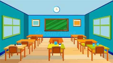 Classroom Vector Art Enhance Educational Content With Vibrant Graphics Stock Vector