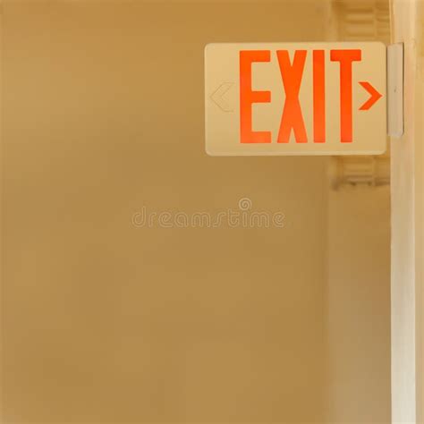 Exit Sign In Red Stock Image Image Of Danger Symbol