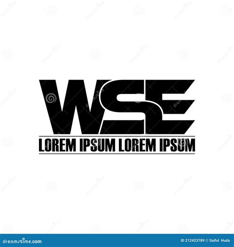 Letter Wse Simple Monogram Logo Icon Design Stock Vector