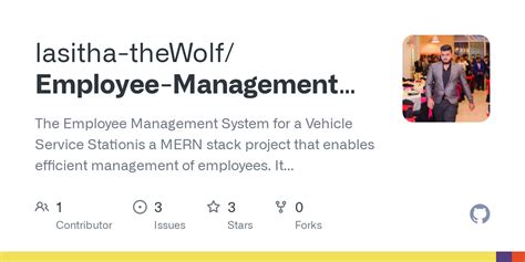 GitHub Lasitha TheWolf Employee Management System For A Vehicle Service Station The Employee