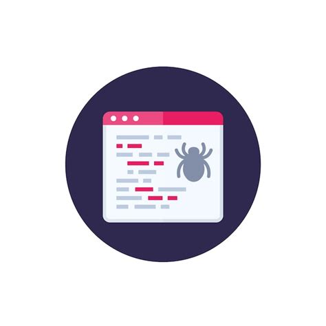 Premium Vector Computer Bug Icon Flat Vector