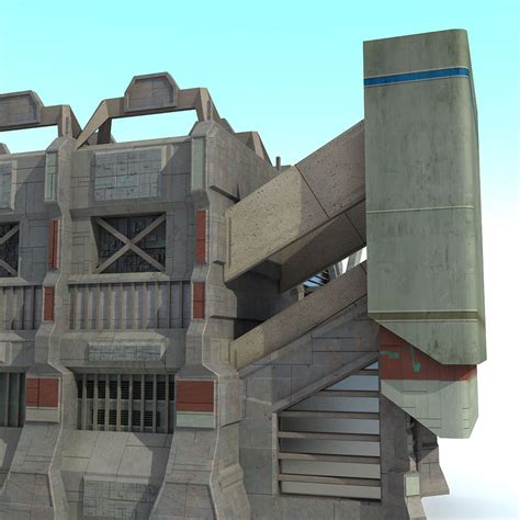 공상 과학 도시 세트 8 미래 3d 모델 49 Max Fbx Obj Free3d