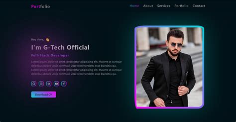 GitHub Gtech Official Portfolio Landing Page