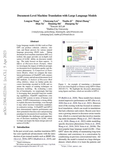 longyue wang on linkedin our paper document level translation via large language models just…