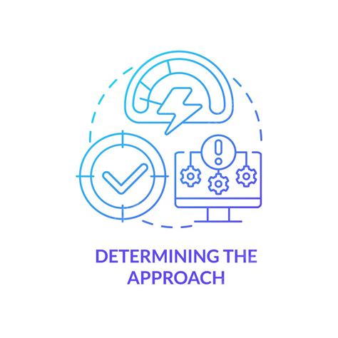 Determining Approach Blue Gradient Concept Icon Outline Lineart