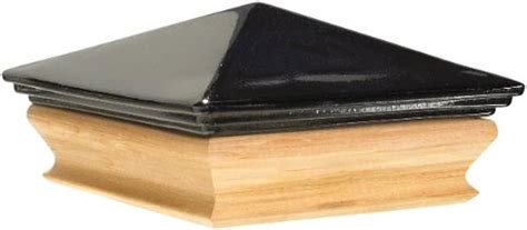 Woodway Glass Post Cap 4 X 4 Glass Pyramid Newel Post Top With Cedar Wood Base