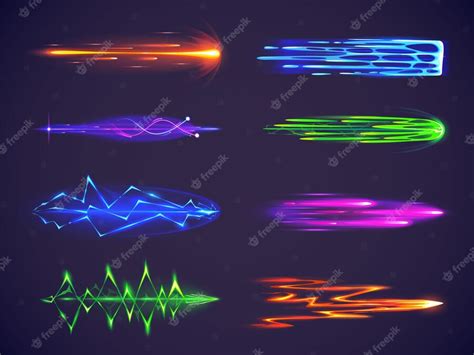 Free Vector Beam Laser Effect For Weapon Or Gun In Game Vector
