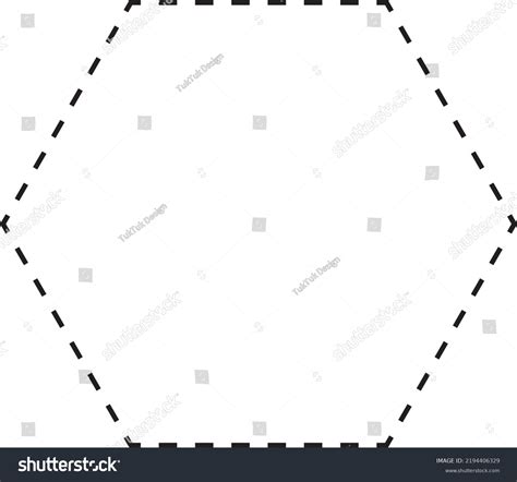 Hexagon Symbol Dashed Shape Vector Icon Stock Vector Royalty Free 2194406329 Shutterstock