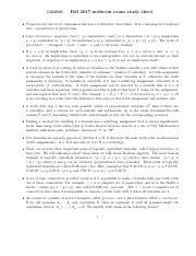 CS A Midterm Studysheet Pdf COMP Fall Midterm Exam Study Sheet CS A