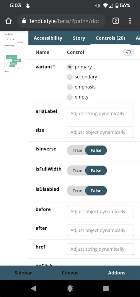 Add Ons Panel Showing In Docsmode On Mobile · Issue 13547 · Storybookjs Storybook · Github