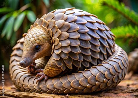 Pangolins Unique Mammals Covered In Tough Overlapping Scales Curled