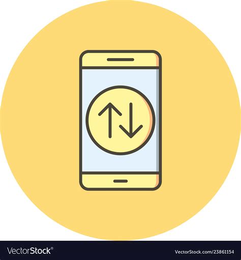 Data Connection Mobile Application Icon Royalty Free Vector